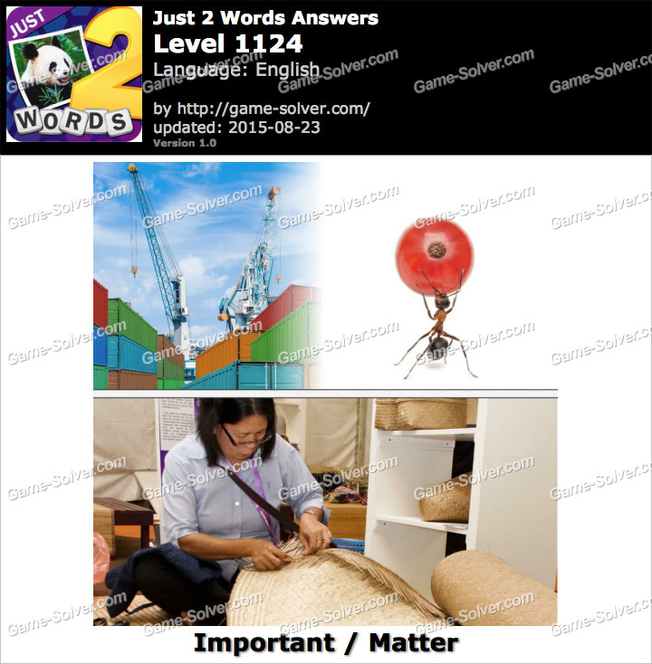 Just 2 Words Level 1124 • Game Solver