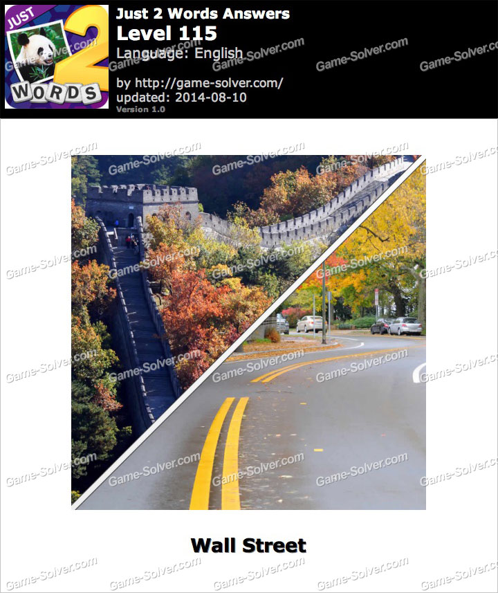 Just 2 Words Level 115 • Game Solver