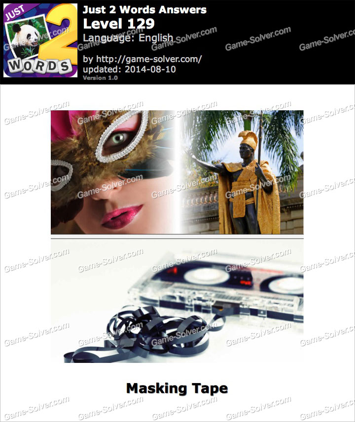 Just 2 Words Level 129 • Game Solver