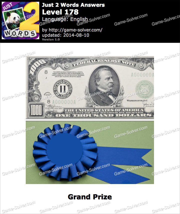 Just 2 Words Level 178 • Game Solver