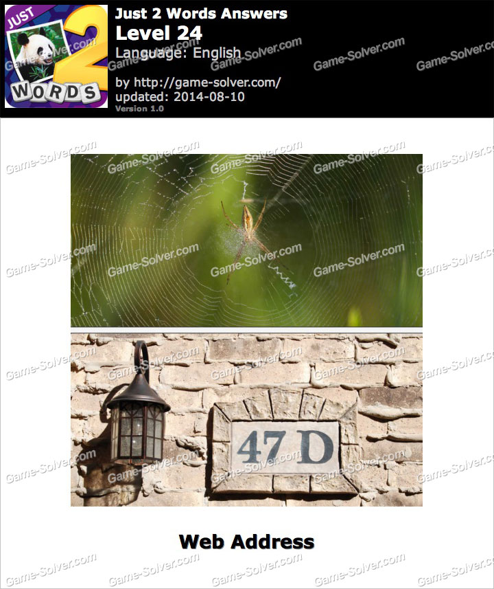 Just 2 Words Level 24 • Game Solver