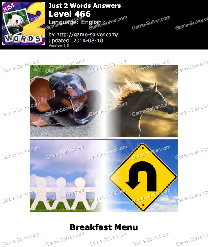 Just 2 Words Level 466 • Game Solver