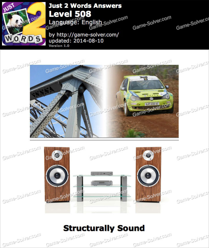 Just 2 Words Level 508 • Game Solver