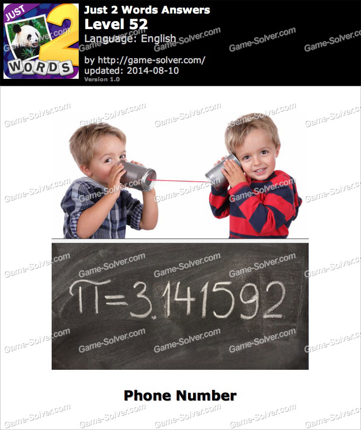 Just 2 Words Level 52 • Game Solver