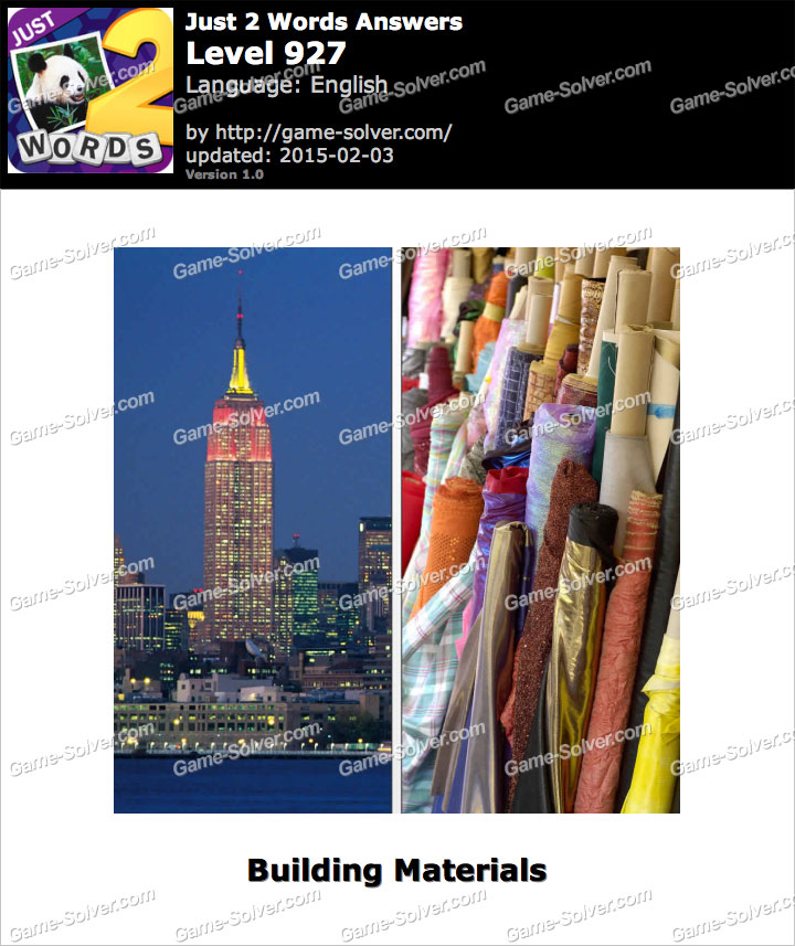 Just 2 Words Level 927 • Game Solver