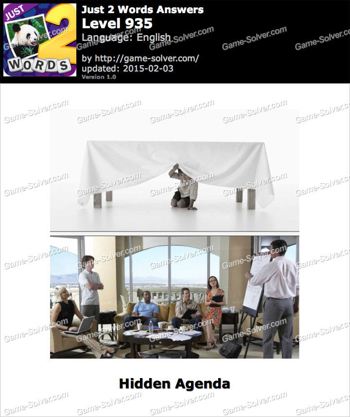 Just 2 Words Level 935 • Game Solver