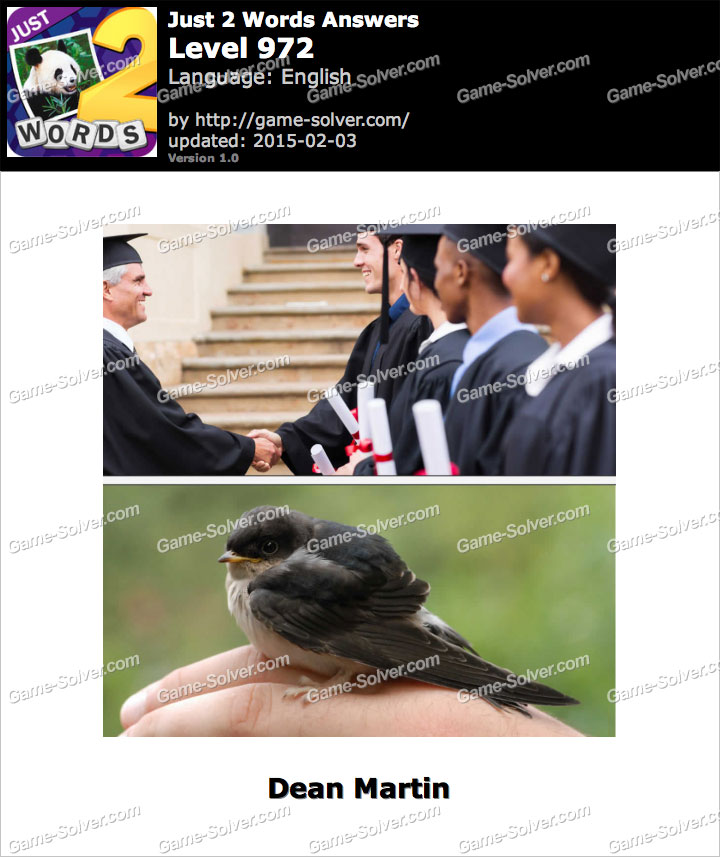 Just 2 Words Level 972 • Game Solver