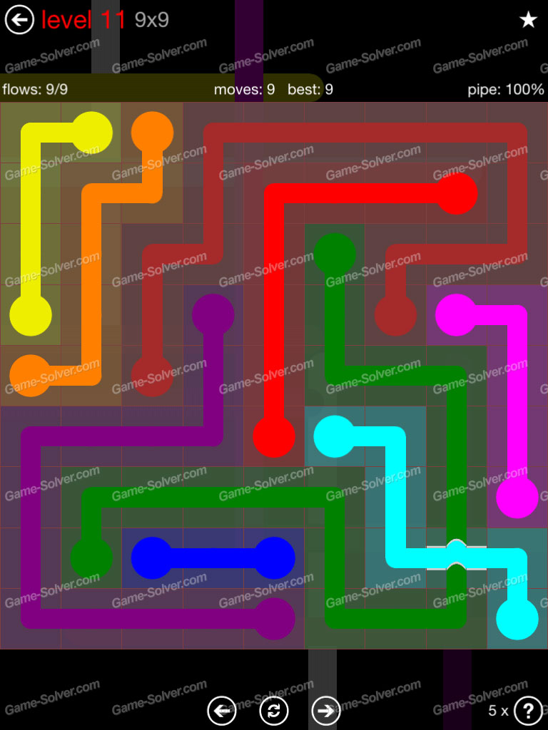 Flow Bridges Bonus Pack Level 11 • Game Solver