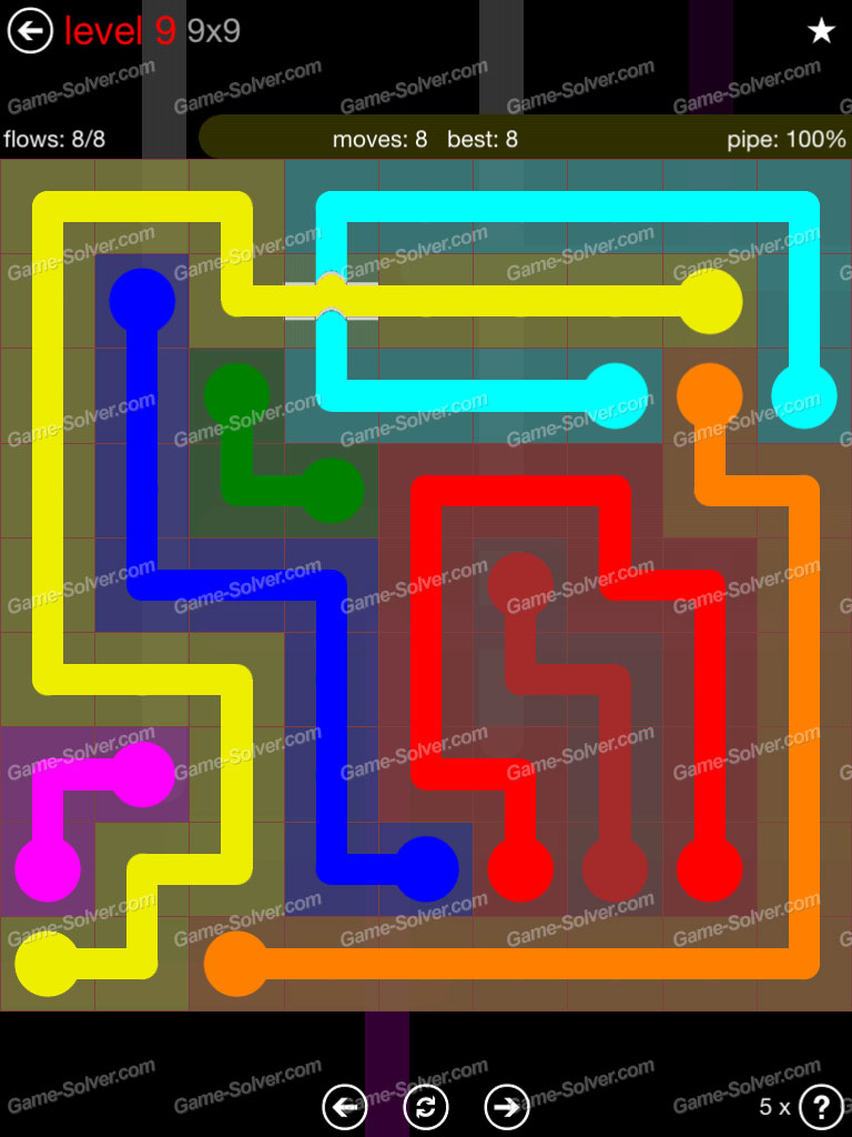 Flow Bridges Bonus Pack Level 9 • Game Solver