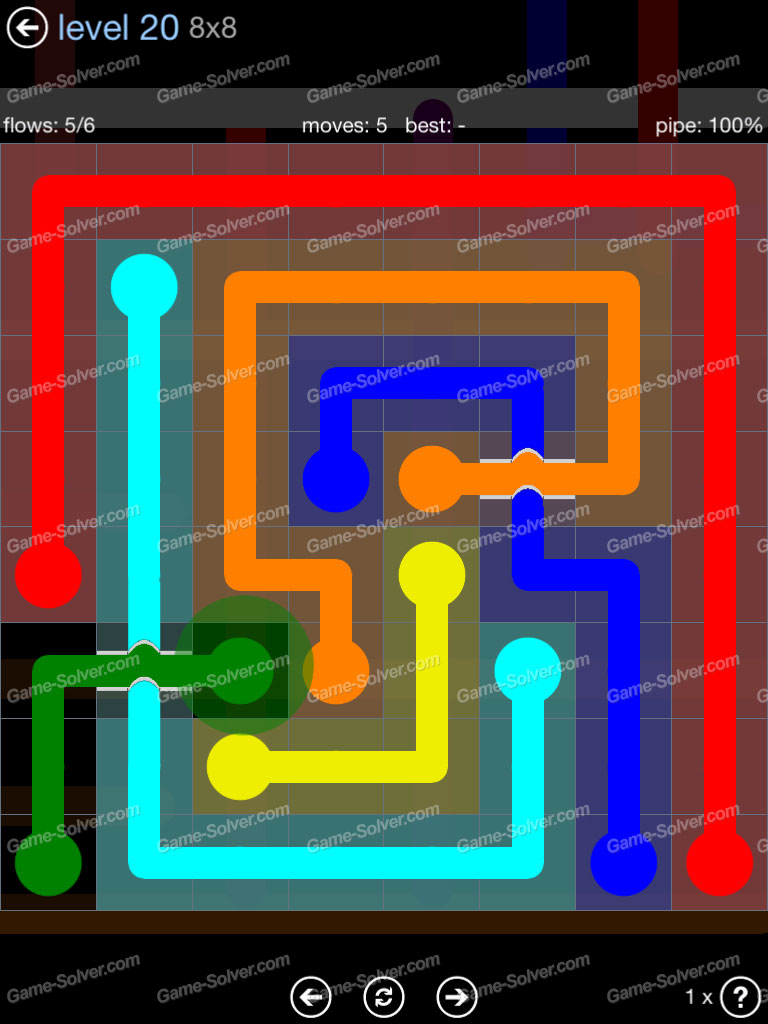Flow Bridges Rainbow Pack Level 20 • Game Solver