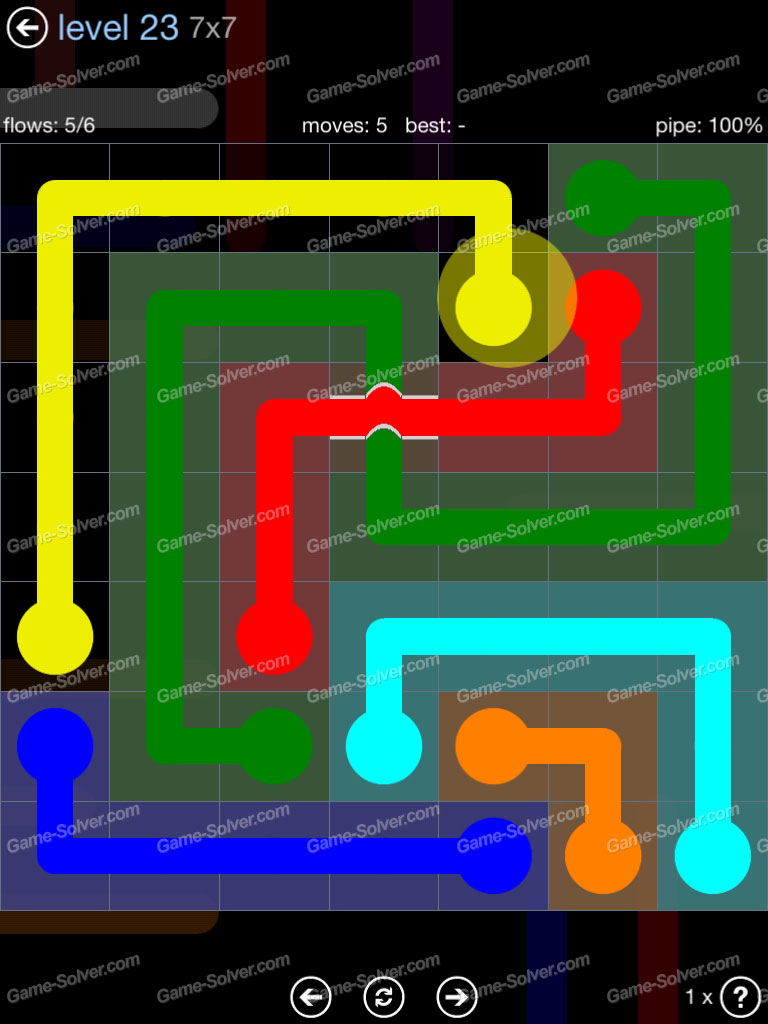 Flow Bridges Rainbow Pack Level 23 • Game Solver