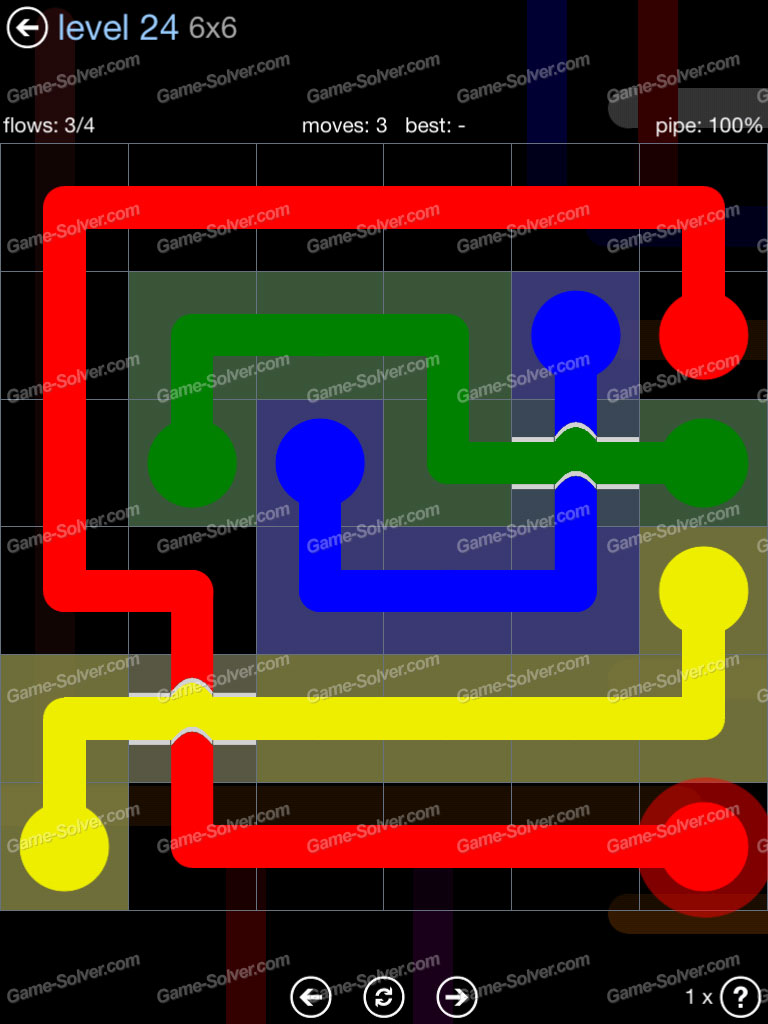 Flow Bridges Rainbow Pack Level 24 • Game Solver