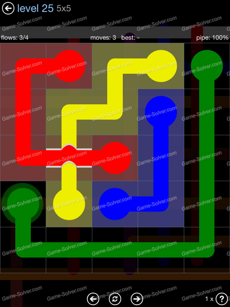 Flow Bridges Rainbow Pack Level 25 • Game Solver