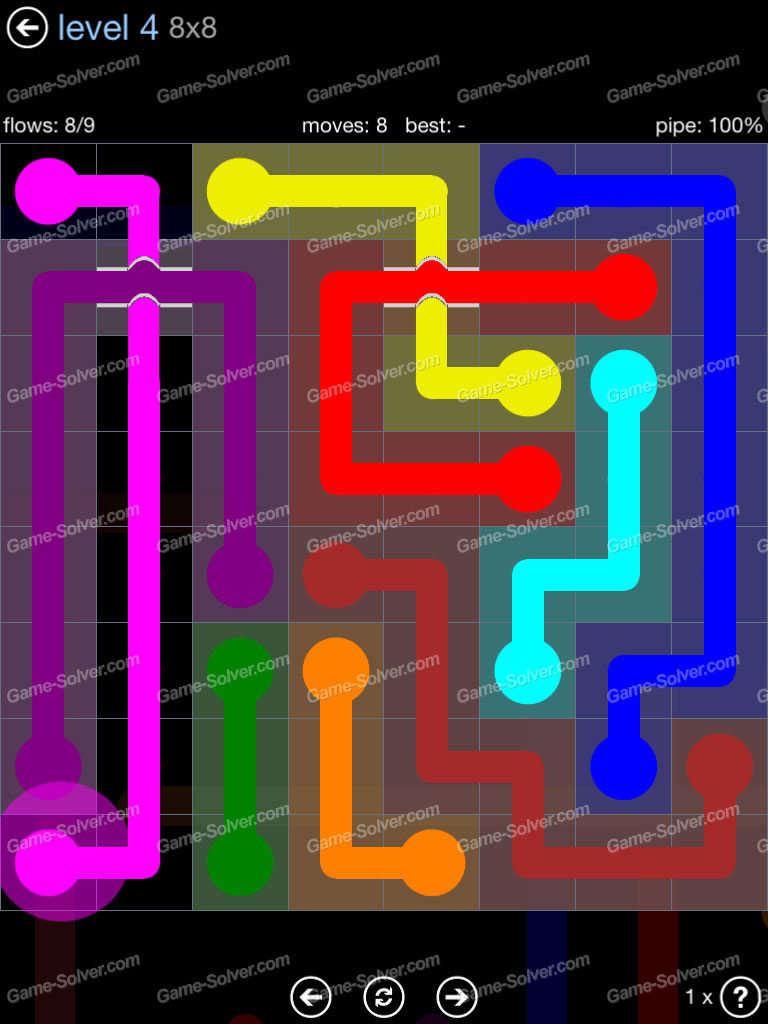 Flow Bridges Rainbow Pack Level 4 • Game Solver