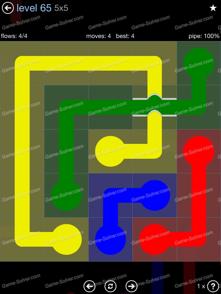 Flow Bridges Rainbow Pack Level 65 • Game Solver
