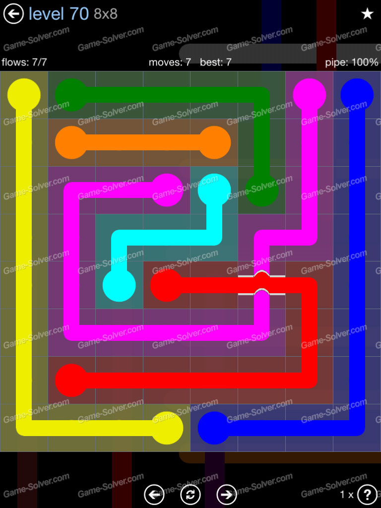 Flow Bridges Rainbow Pack Level 70 • Game Solver