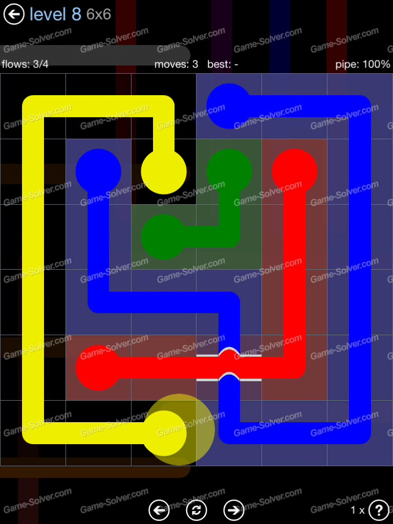 Flow Bridges Rainbow Pack Level 8 • Game Solver