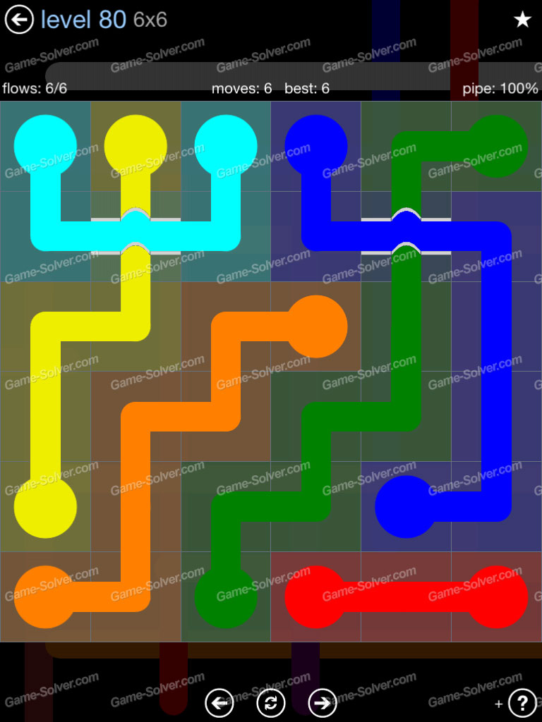 Flow Bridges Rainbow Pack Level 80 • Game Solver