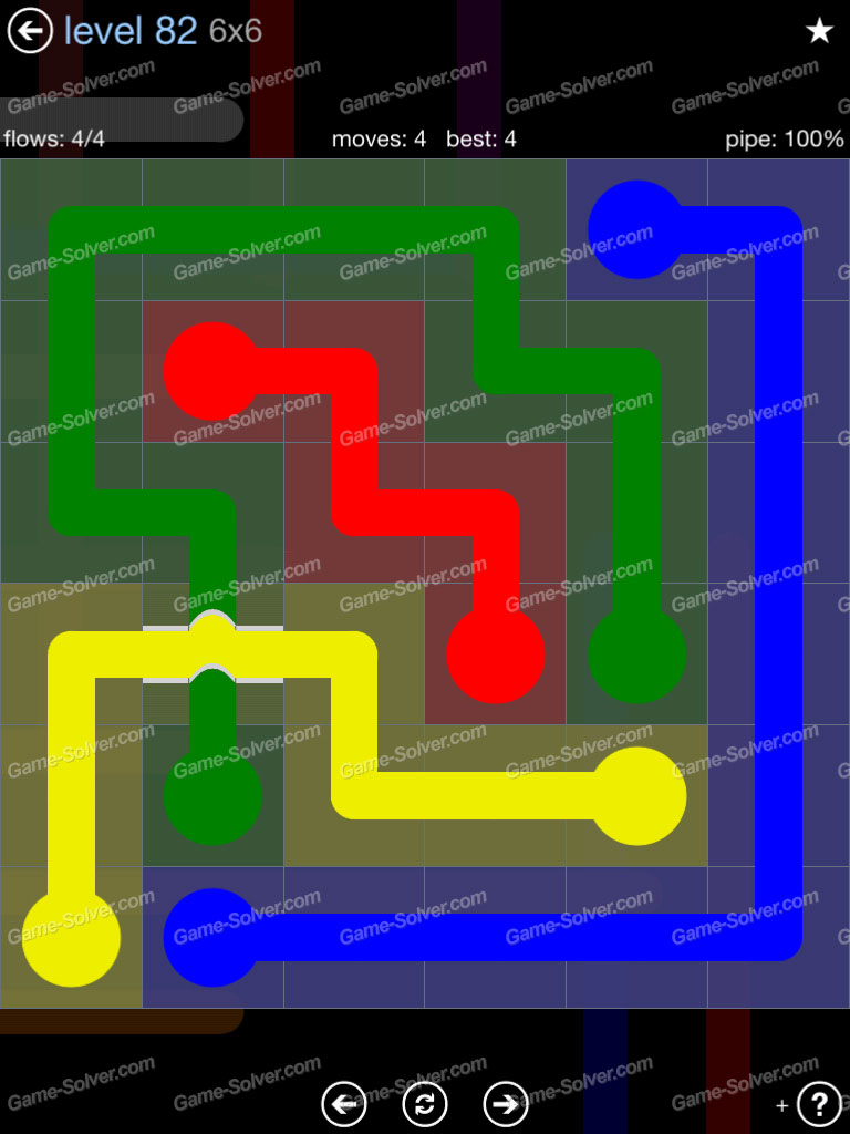 Flow Bridges Rainbow Pack Level 82 • Game Solver