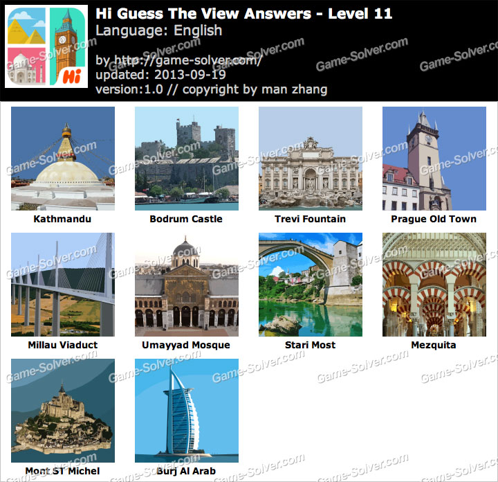 Hi Guess the View Level 11 • Game Solver