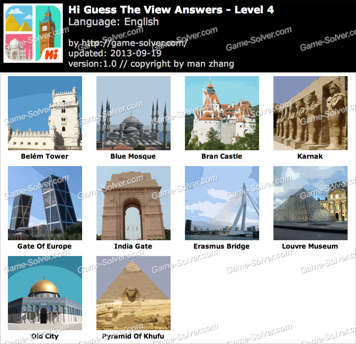 Hi Guess the View Level 4 • Game Solver