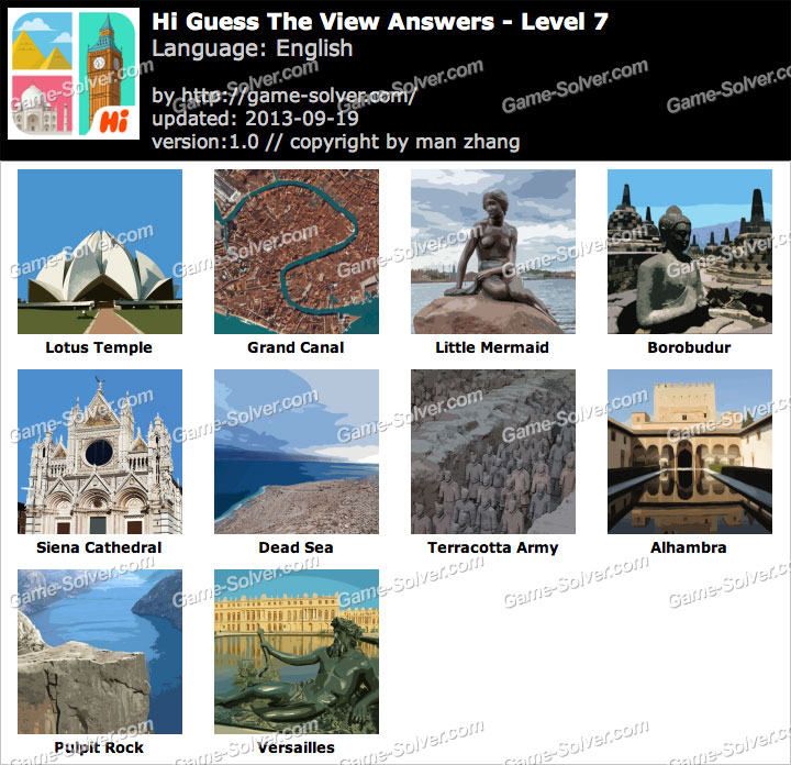 Hi Guess the View Level 7 • Game Solver