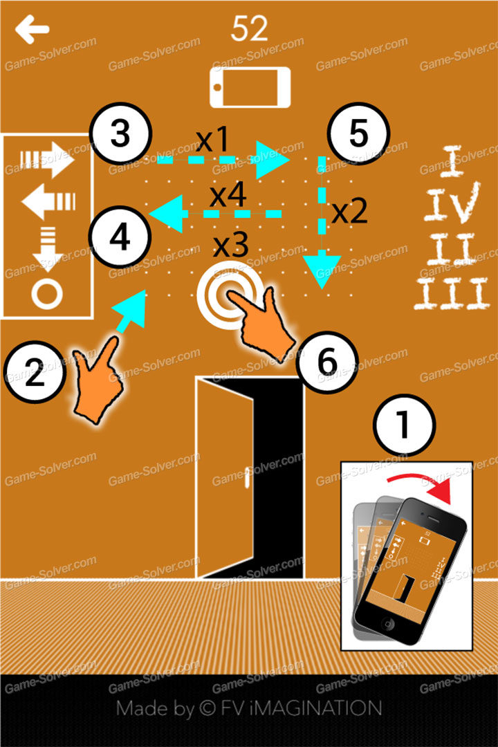 Rooms Level 52 • Game Solver