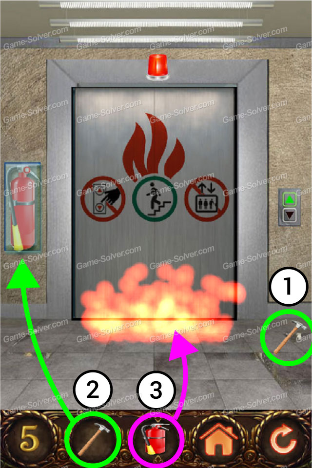 100 Inferno Escape Level 5 • Game Solver