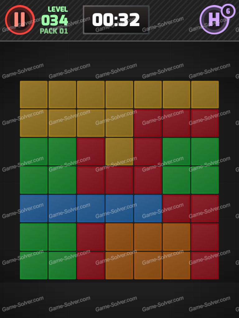Color Flow Pack 1 Level 34 • Game Solver