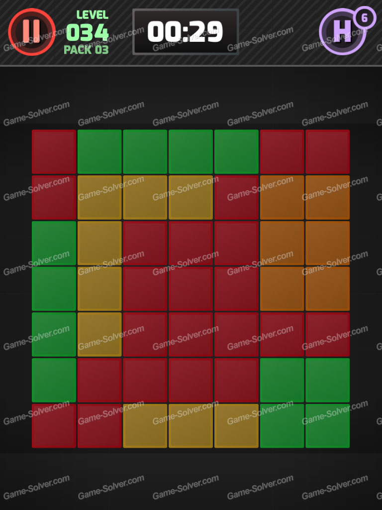 Color Flow Pack 3 Level 34 • Game Solver