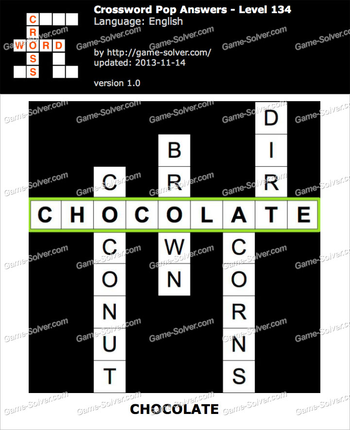 Crossword Pop Level 134 • Game Solver