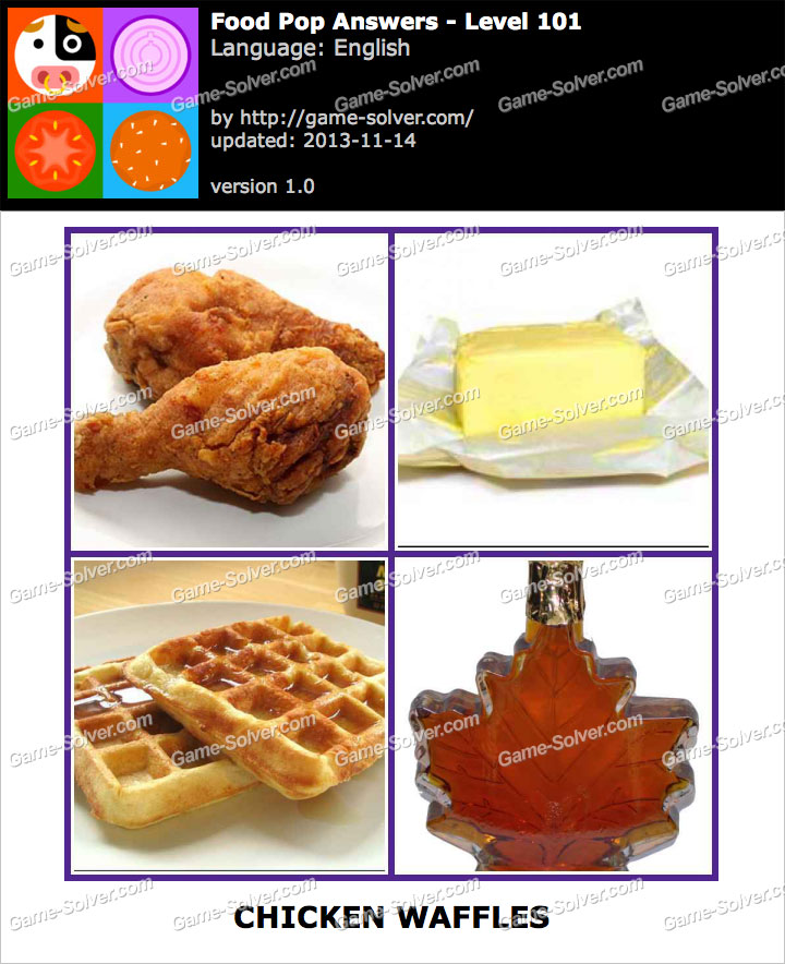 Food Pop Level 101 • Game Solver