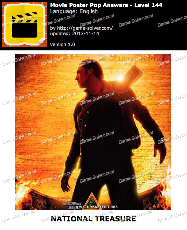 Movie Poster Pop Level 144 • Game Solver