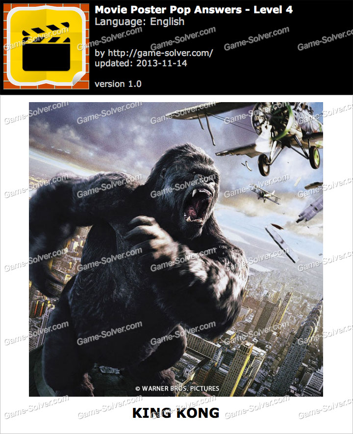 Movie Poster Pop Level 4 • Game Solver