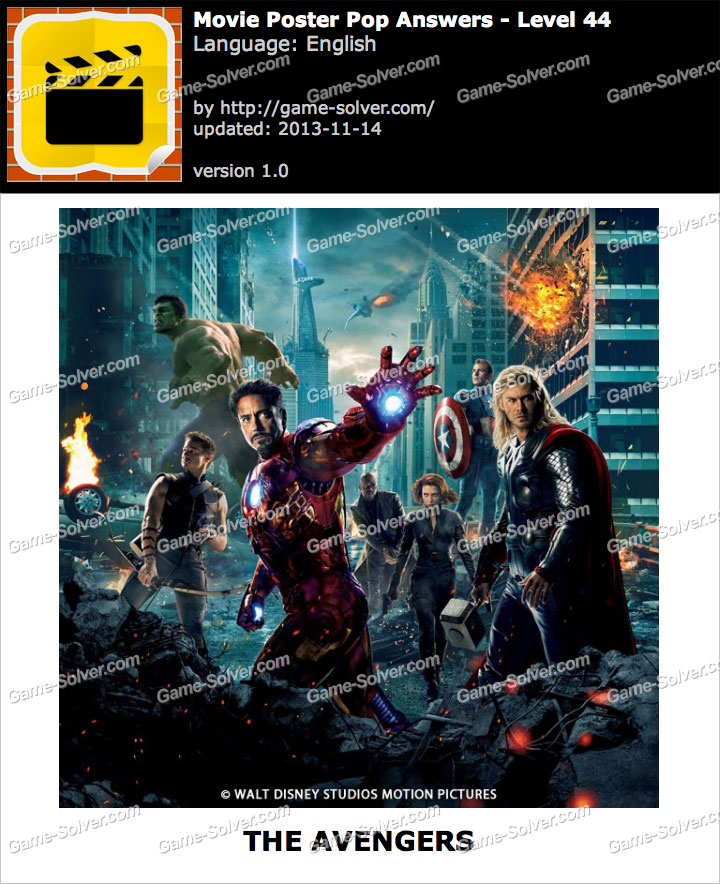 Movie Poster Pop Level 44 • Game Solver
