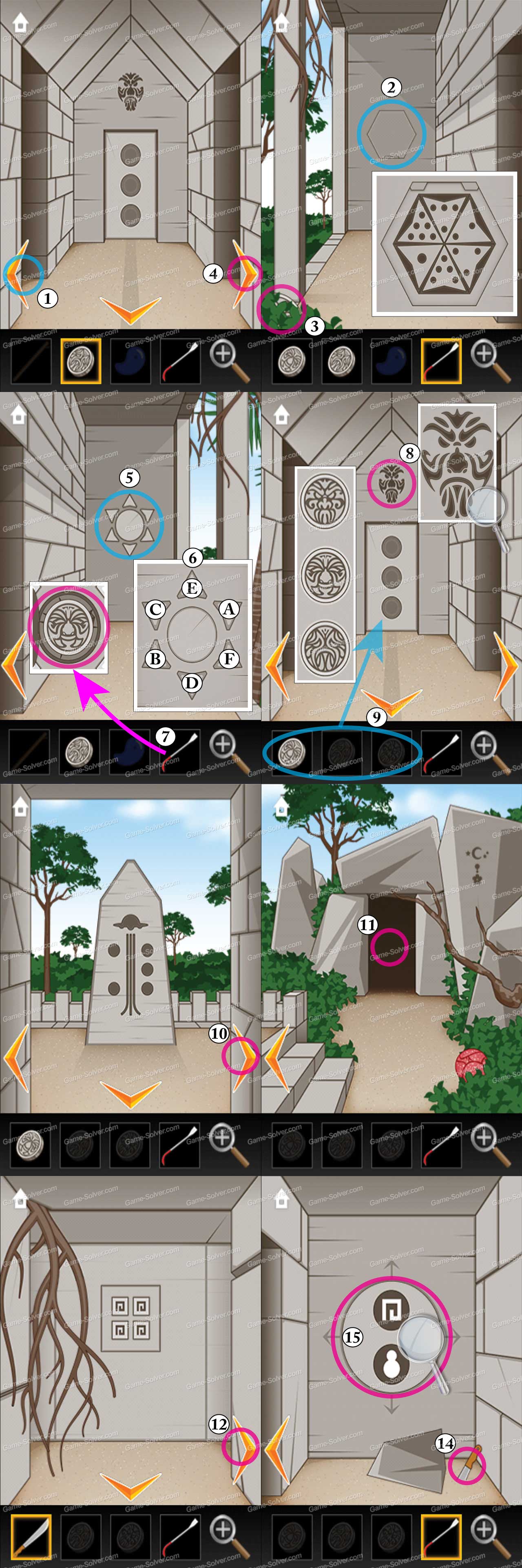 Ruins Escape Game Level 2 • Game Solver