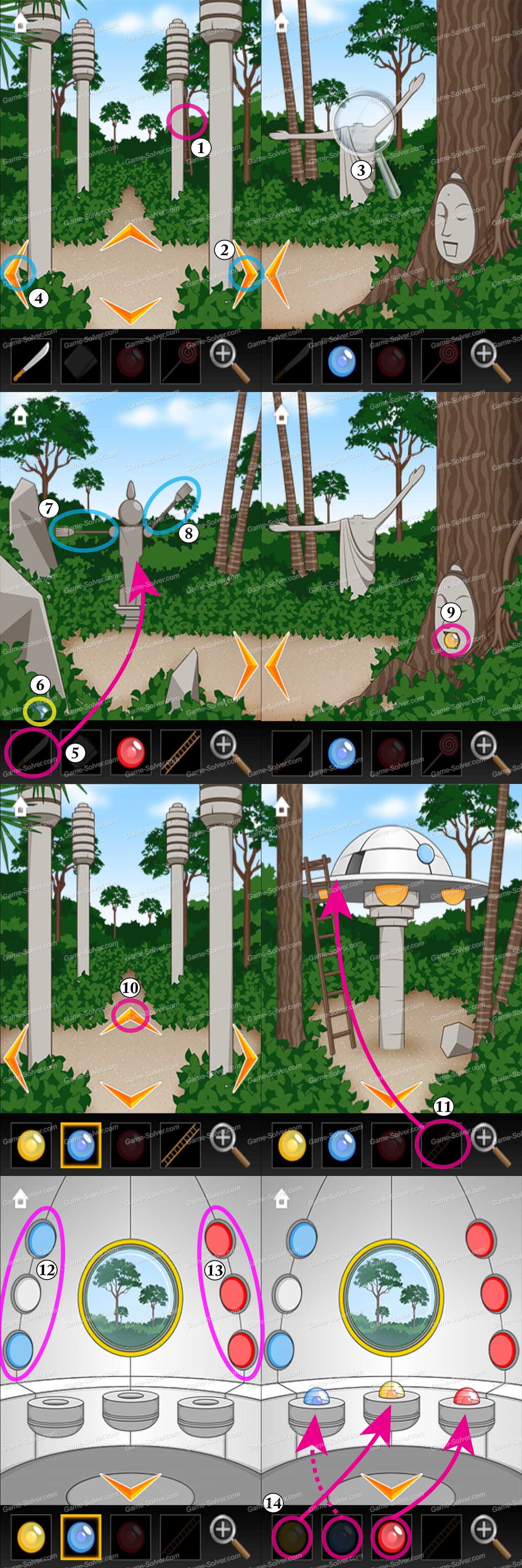 Ruins Escape Game Level 4 • Game Solver