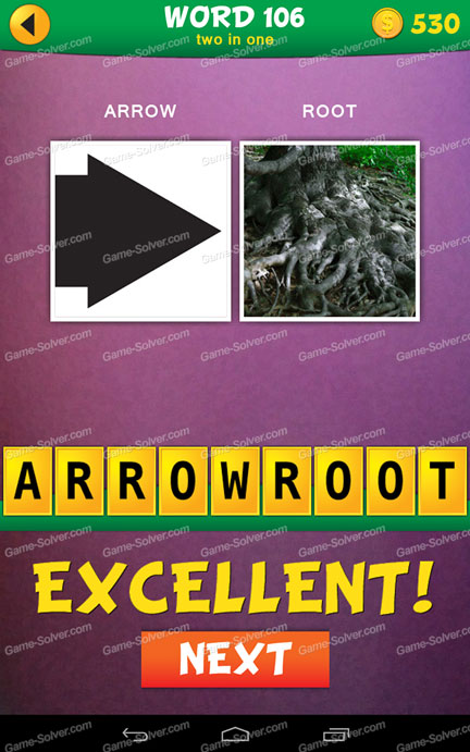 Two In One Word 106 • Game Solver