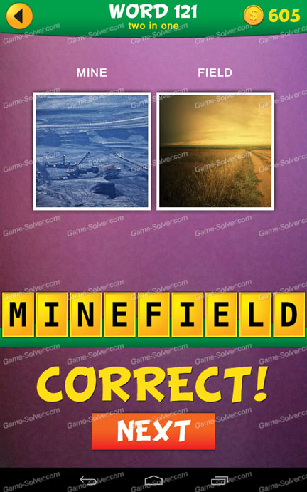 Two In One Word 121 • Game Solver