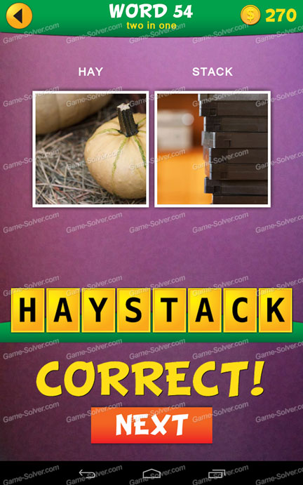 Two In One Word 54 • Game Solver