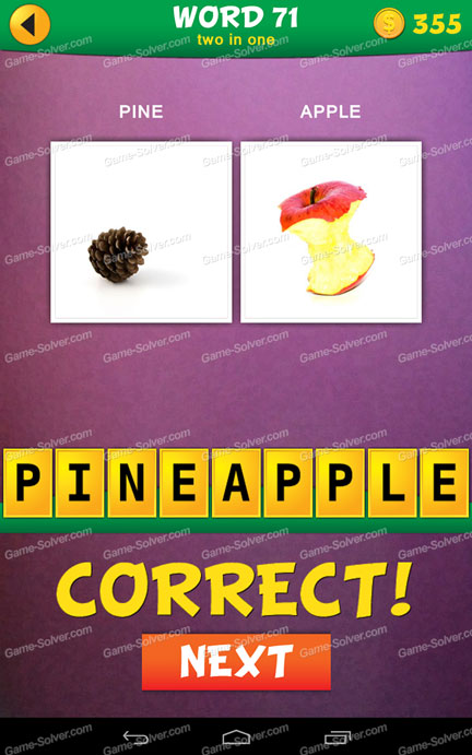 Two In One Word 71 • Game Solver