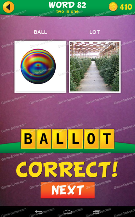 Two In One Word 82 • Game Solver