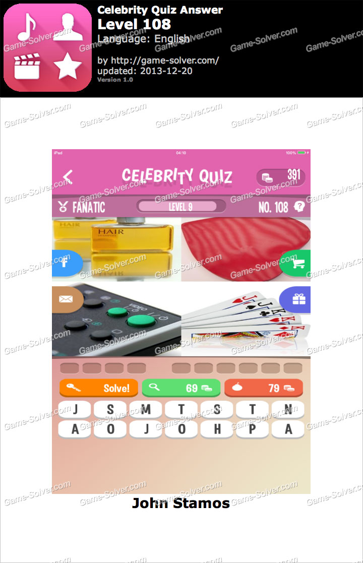 Celebrity Quiz Level 108 • Game Solver