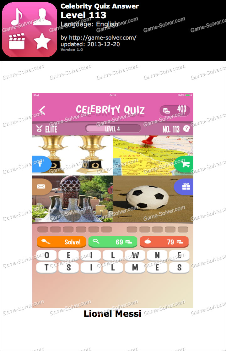 Celebrity Quiz Level 113 • Game Solver