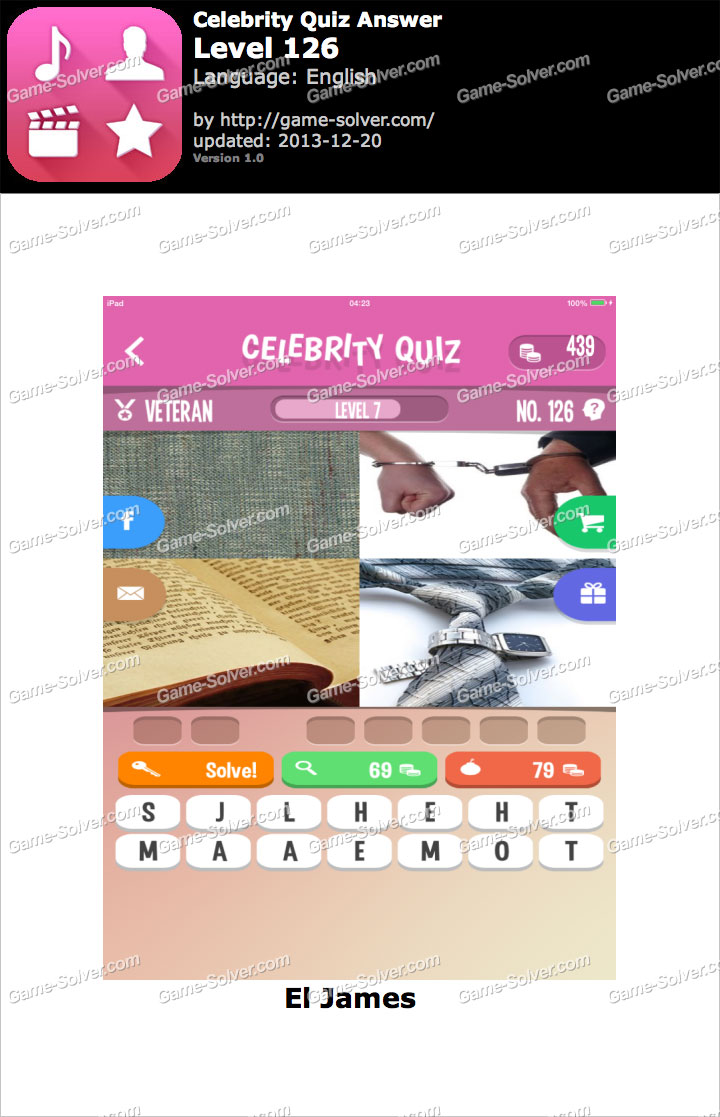 Celebrity Quiz Level 126 • Game Solver