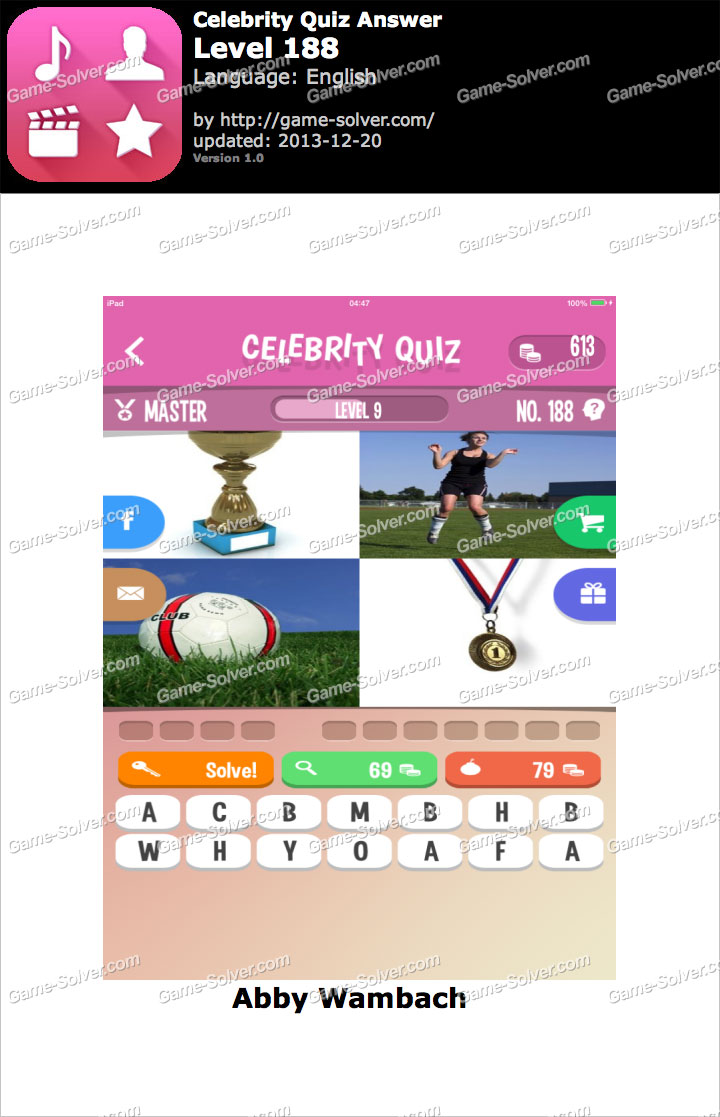 Celebrity Quiz Level 188 • Game Solver