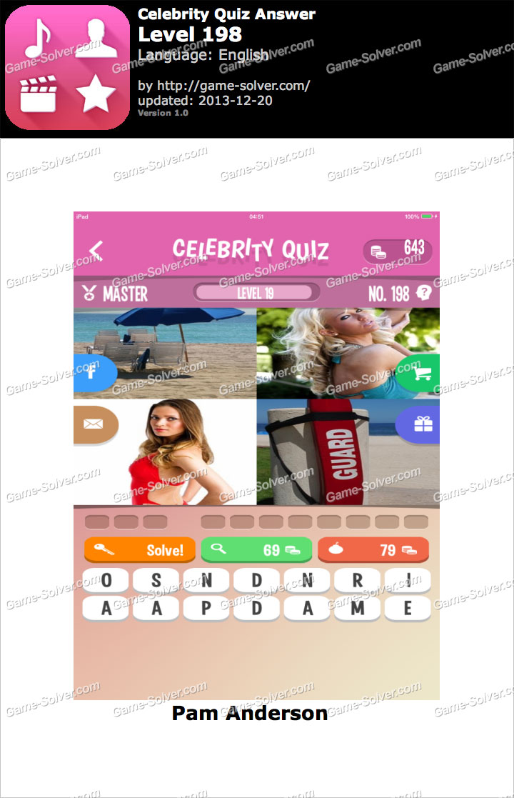 Celebrity Quiz Level 198 • Game Solver