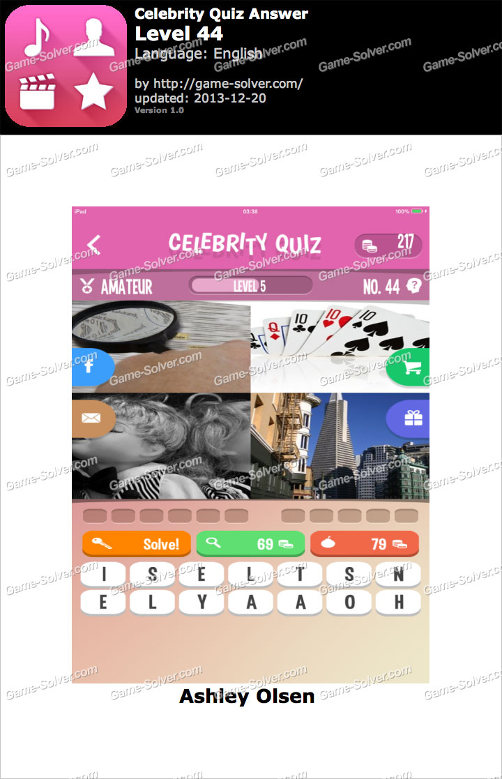 Celebrity Quiz Level 44 • Game Solver