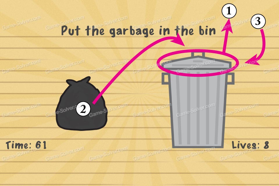 Impossible Test 2 Put the garbage in the bin • Game Solver
