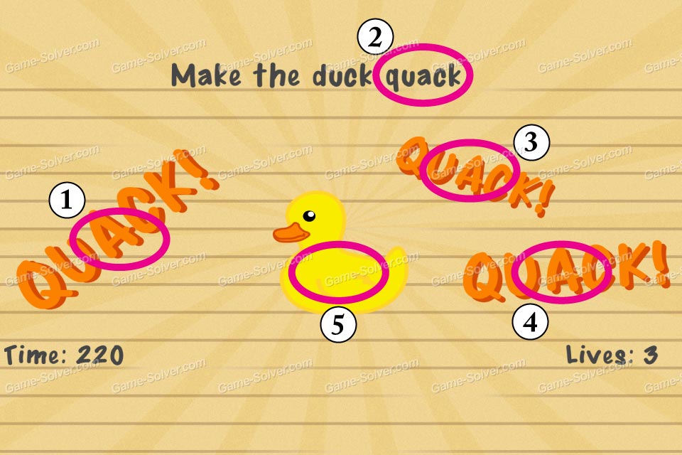 Impossible Test 2 Make the duck quack • Game Solver